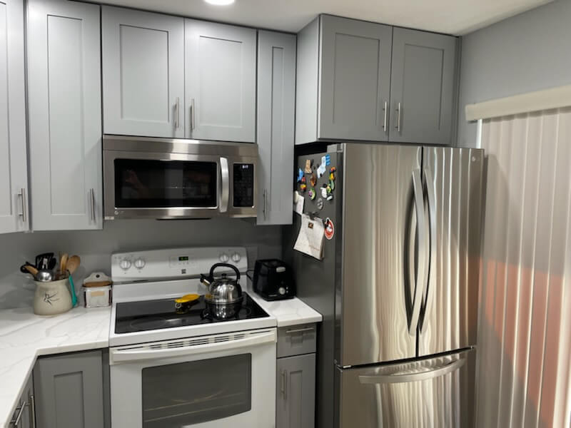 Buy Lait Gray Assembled Kitchen Cabinets Online