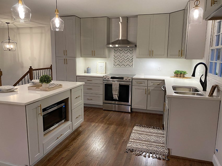 Buy Shaker Light Gray RTA (Ready to Assemble) Kitchen Cabinets Online